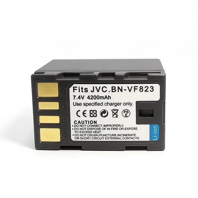 Заменяемая литий-ионная батарея BN-VF823 для видеокамер JVC, 7.4 В, 4200 мА·ч