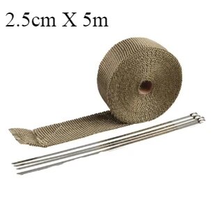 Термолента 2.5см x 5м, Titanium, с завязками