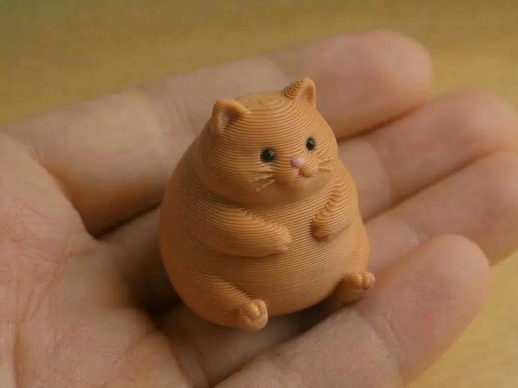 Фигурка кошка пухлая милая для дома