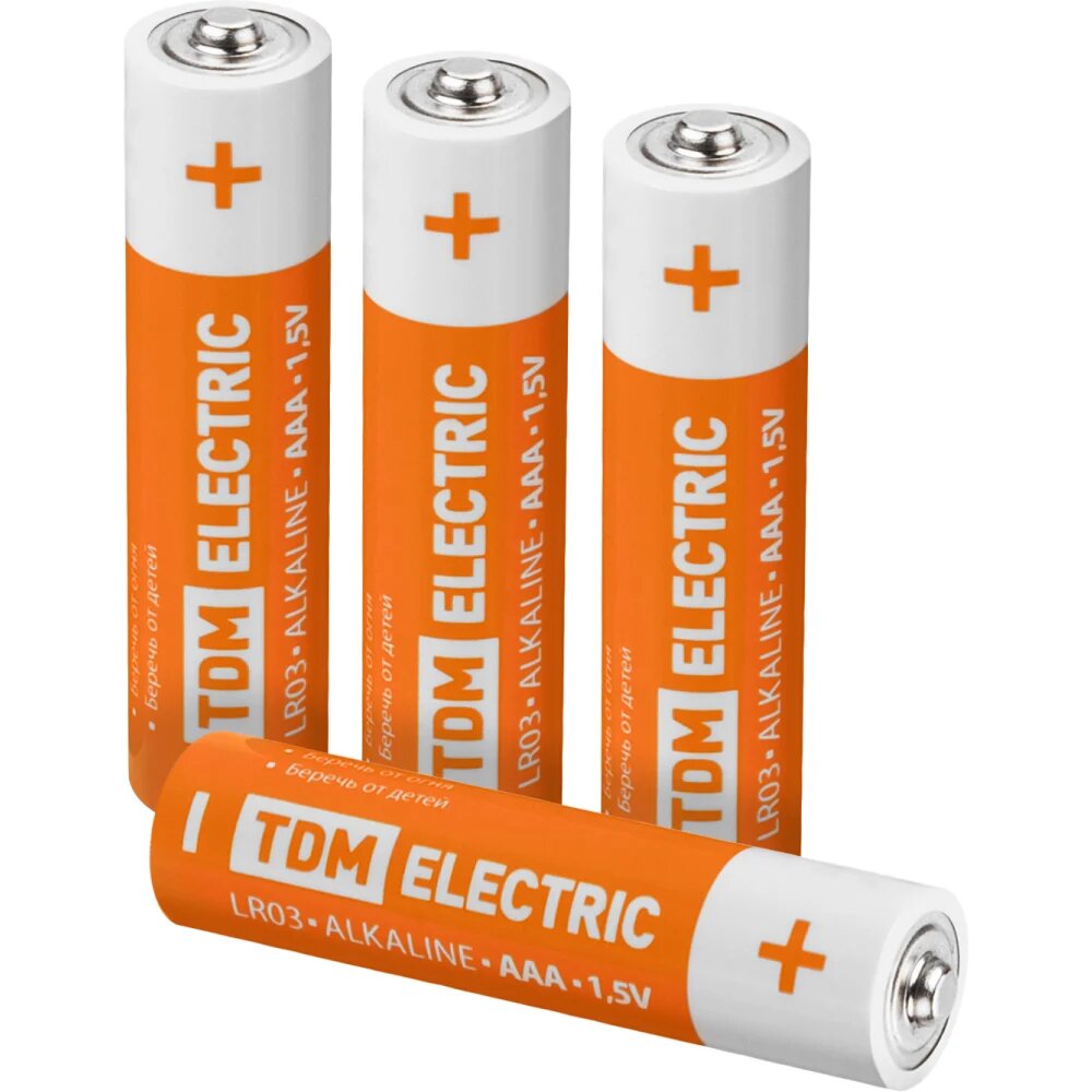 Элемент питания TDM ELECTRIC LR03 AAA Alkaline 1,5V BP-4 SQ1702-0006