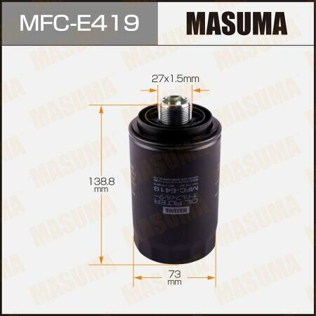 Фильтр масляный Masuma MFC-E419 для Audi A3 1.8 BYT BZB CDAA