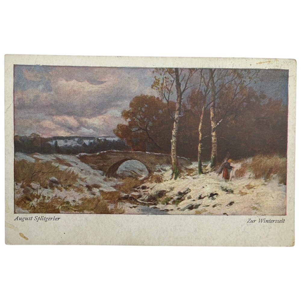 Почтовая открытка "Сплитгербер - В зимнюю пору" 1900-1915 гг. Германская Империя