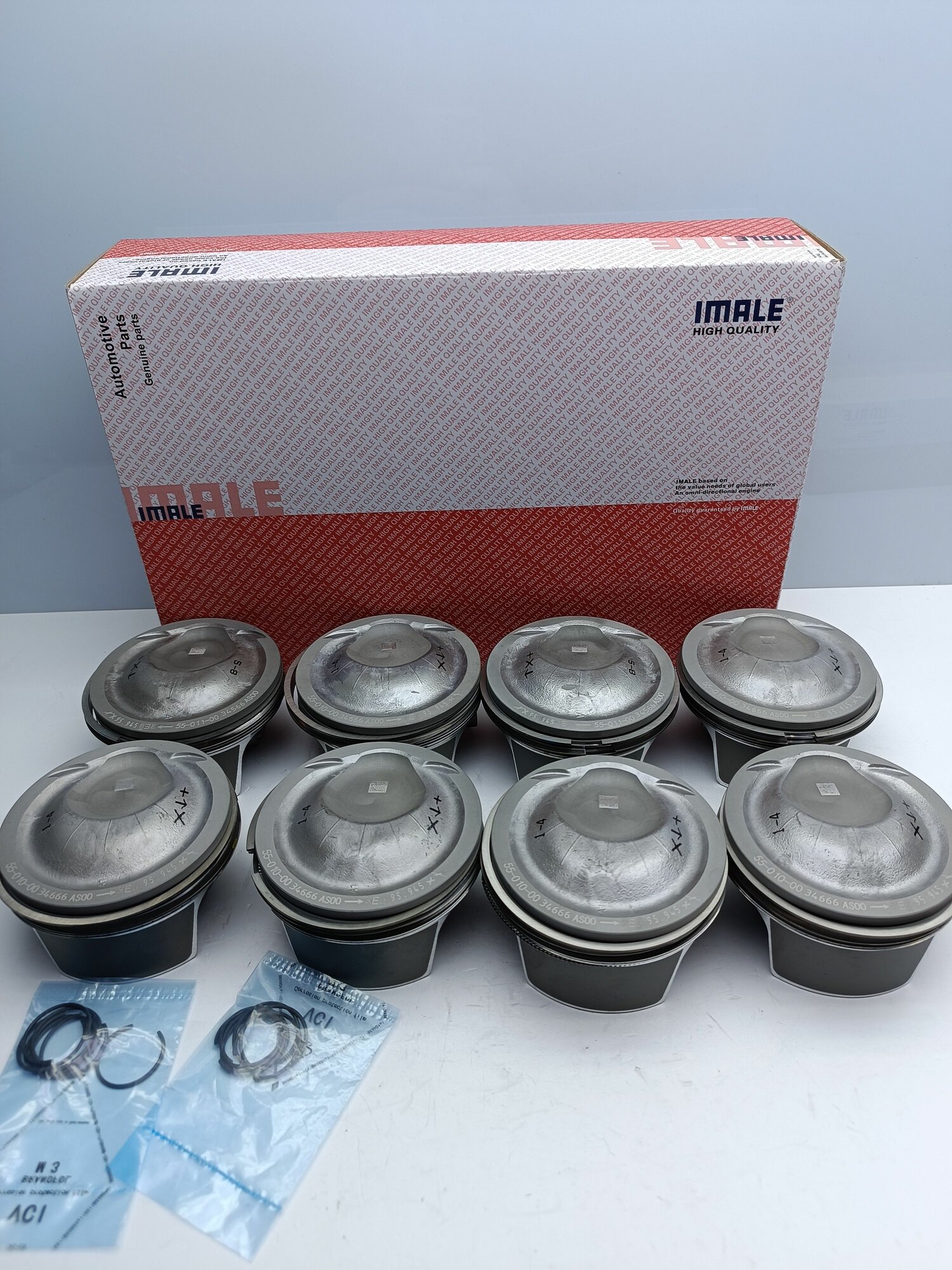 Комплект новых поршней Porsche Cayenne M48.51 V8 4.8T IMALE/IMLENG I02001011 94810304667