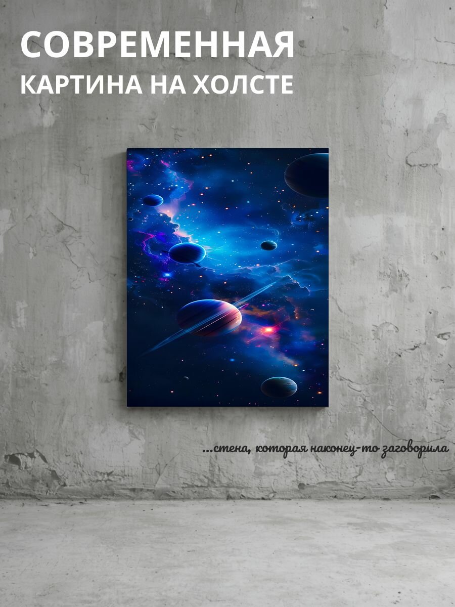 Картина на холсте Космос и галактика 50x70 см