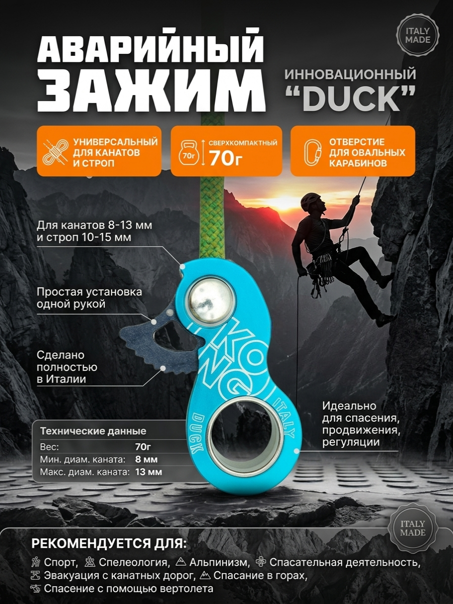 Duck Kong многофункциональный зажим Бирюзовый/Turchese