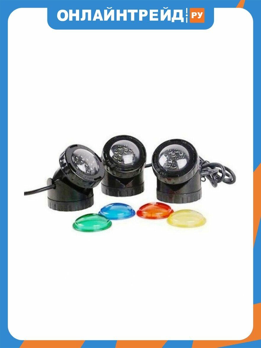Подсветка Jebao подводная/надводная для сада и пруда с датчиком освещения PL1-3 LED