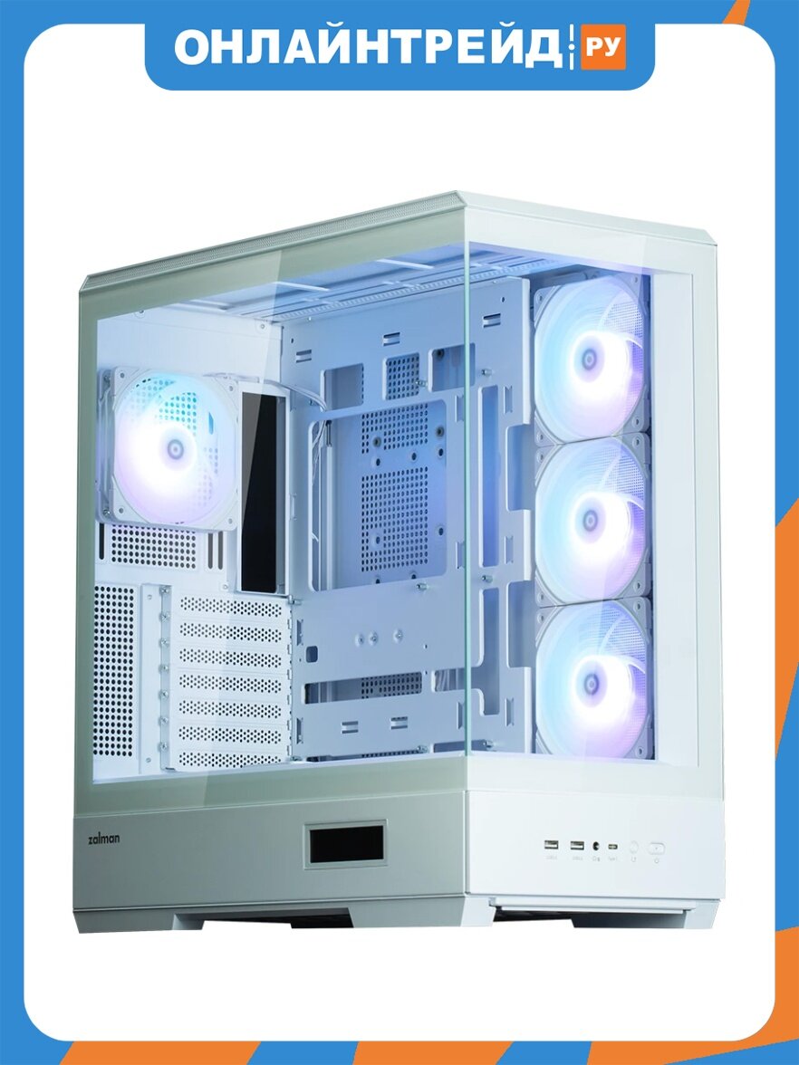 Корпус Zalman P50 DS WHITE, без БП, белый