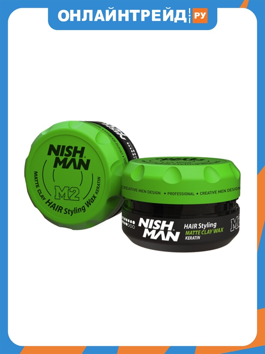 Глина для волос Nishman Matte Clay Hair Styling Wax Keratin M2, 30 мл