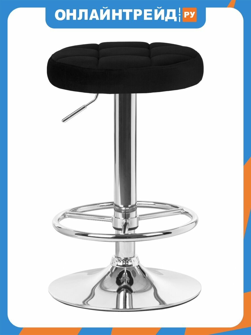 Табурет барный Dobrin BRUNO (черный велюр (MJ9-101))