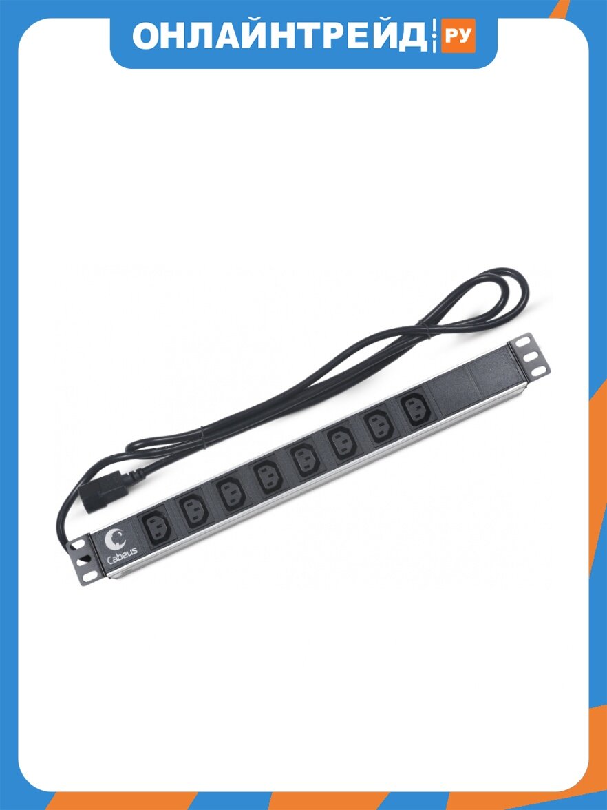 Блок розеток Cabeus PDU-8I-2IEC 8шт, 1U, 19", 2м