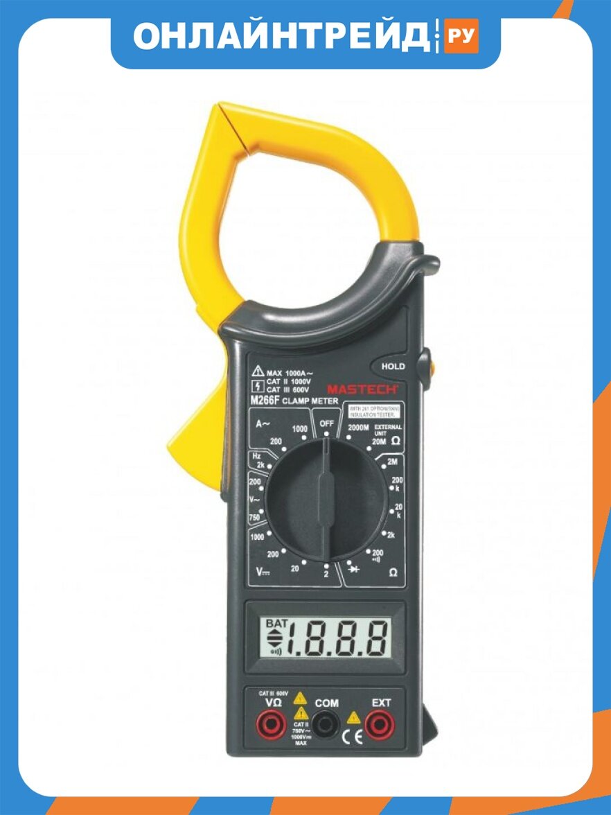 Клещи токоизмерительные цифровые Mastech M266F, DCA