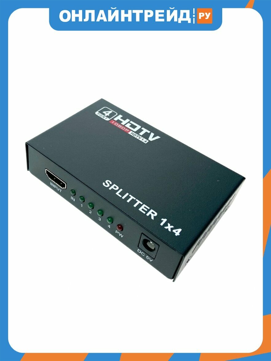 HDMI сплиттер Espada EDH12USB 4K@30hz 1 вход HDMI - 4 выхода, с усилителем