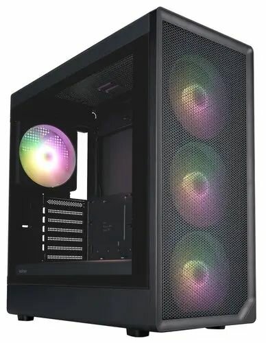 Компьютерный корпус 1STPLAYER AU8 ARGB (AU8-BK-4FE7-14) черный - Midi Tower, E-ATX, USB 3.2 Gen 1 Type-A, USB 3.2 Gen 2 Type-C