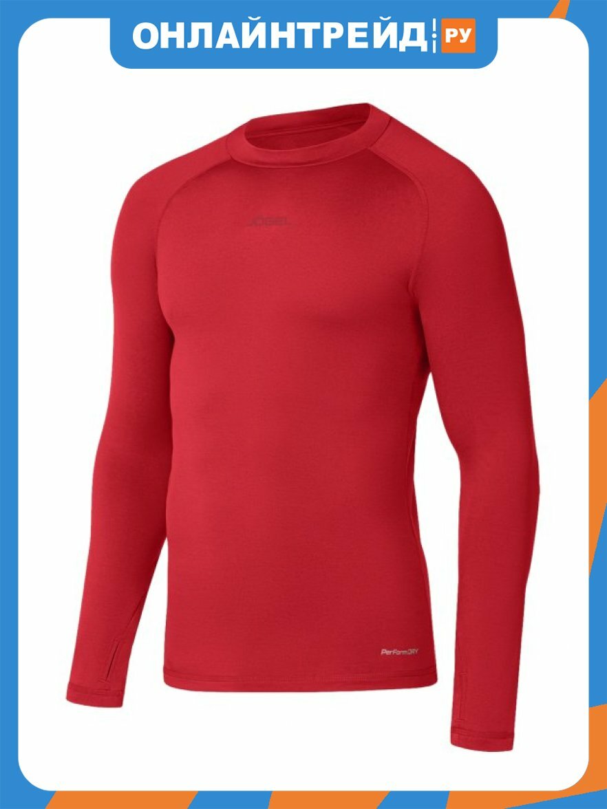 Джемпер компрессионный утепленный Jogel CAMP PerFormDRY Baselayer Top Warm, красный, р. XXL