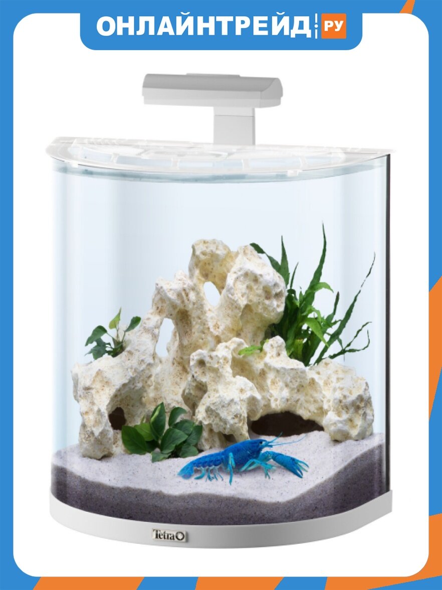 Аквариум с оборудованием Tetra AquaArt Explorer Line LED Crayfish 30л, дуговой белый 41x28x51 см
