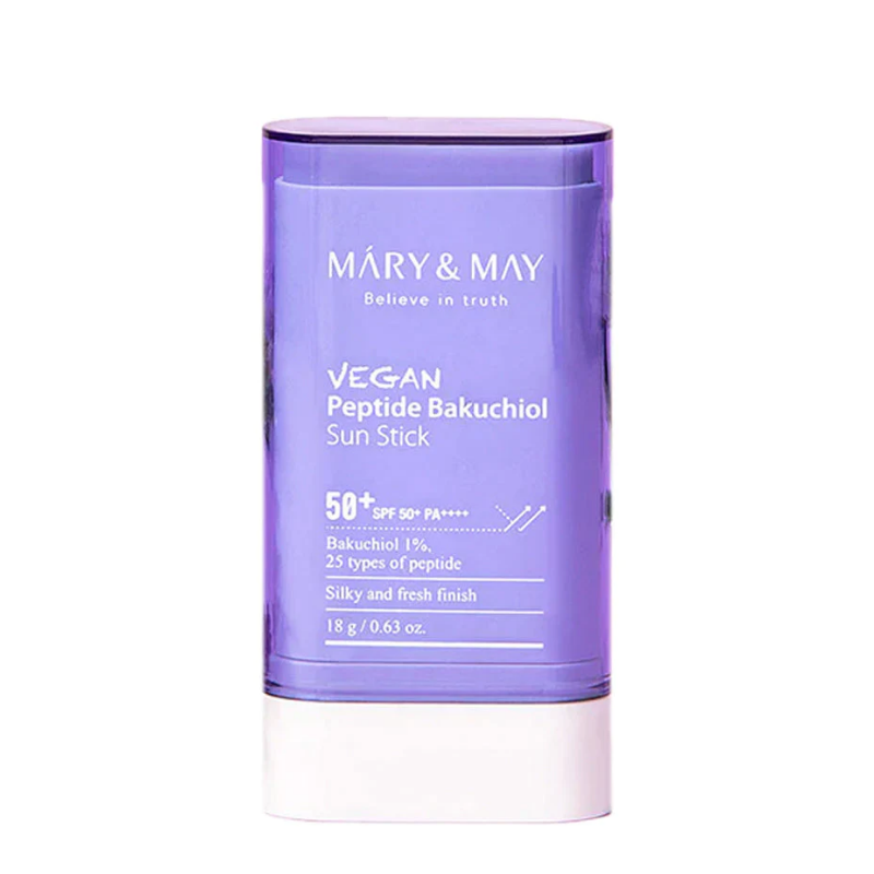 Mary&May Vegan Peptide Bakuchiol Sun Stick SPF50+ PA++++ Солнцезащитный стик с бакучиолом и пептидами