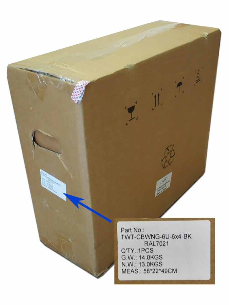 Шкаф настенный Lanmaster Next 19", 18U, 550x600, черный, 1 часть (TWT-CBWNG-18U-6x6-BK)