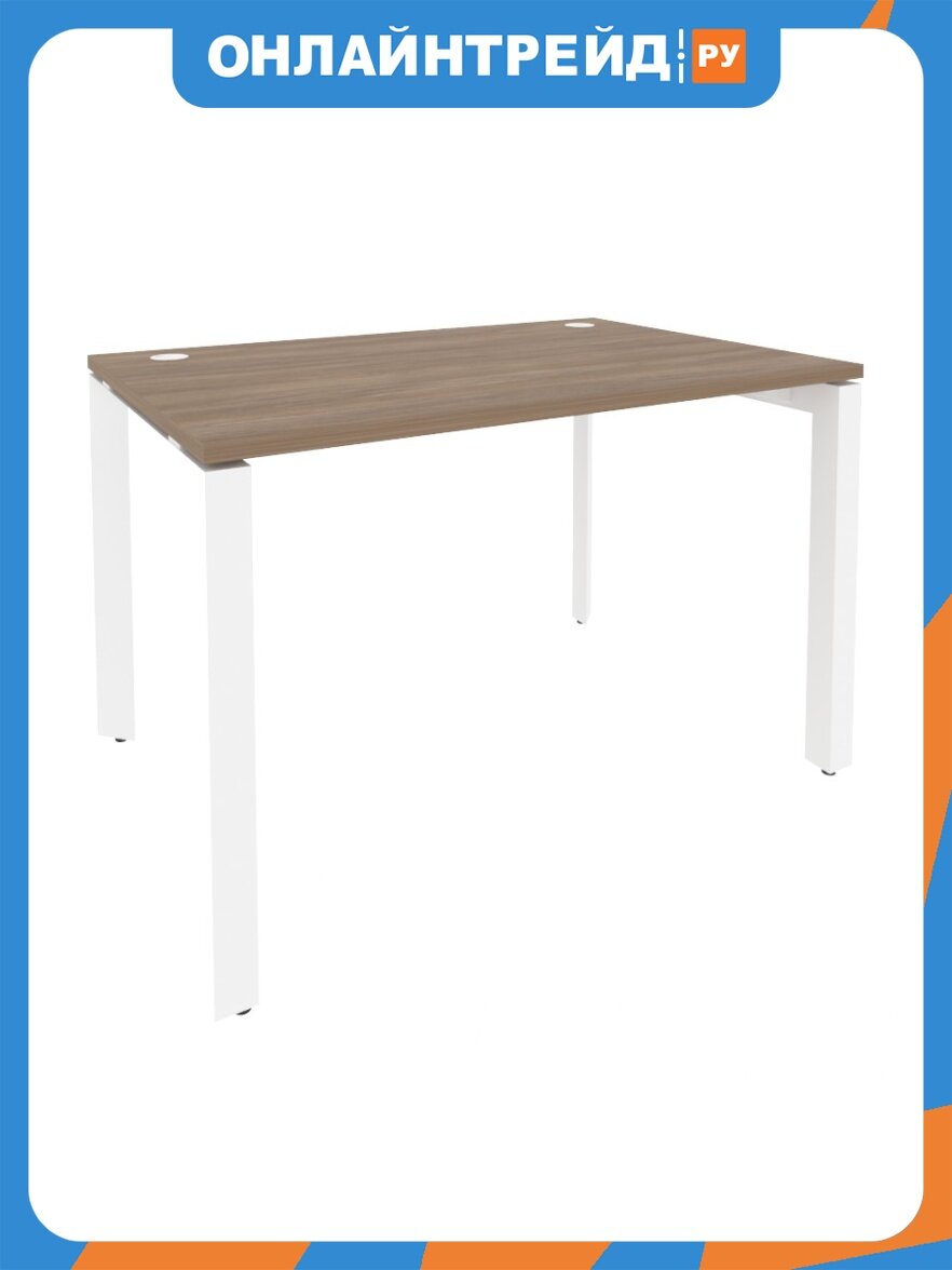 Стол рабочий Riva CHAIR на П-образном м/к O. MP-SP-2.8 Дуб аризона/Белый металл 1180*800*750 Onix