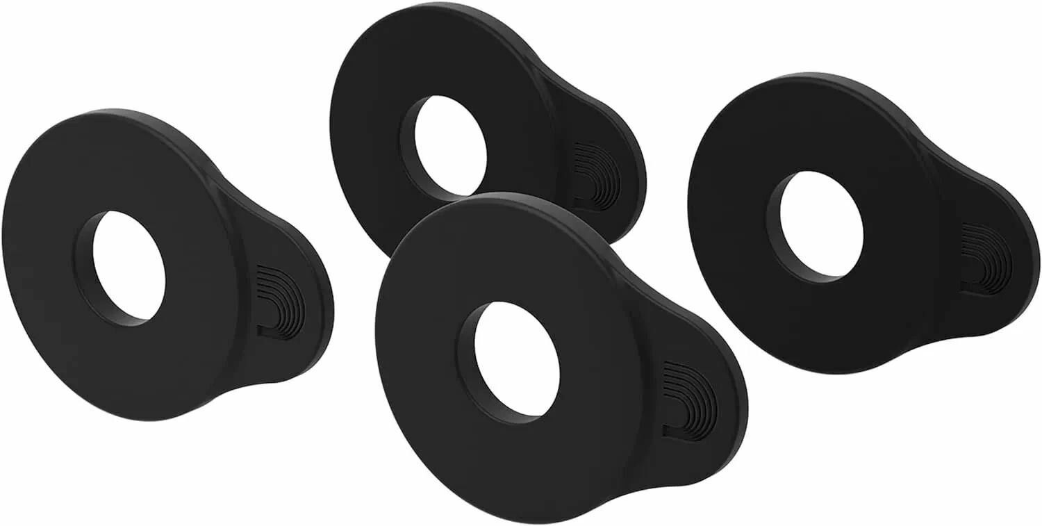 Стреплоки для гитары Planet Waves PW-FLSB-04BK чёрные (набор, 4 шт.)