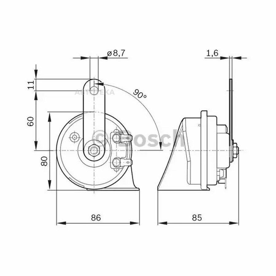 Фанфара EC9 комплект BOSCH 9320335007