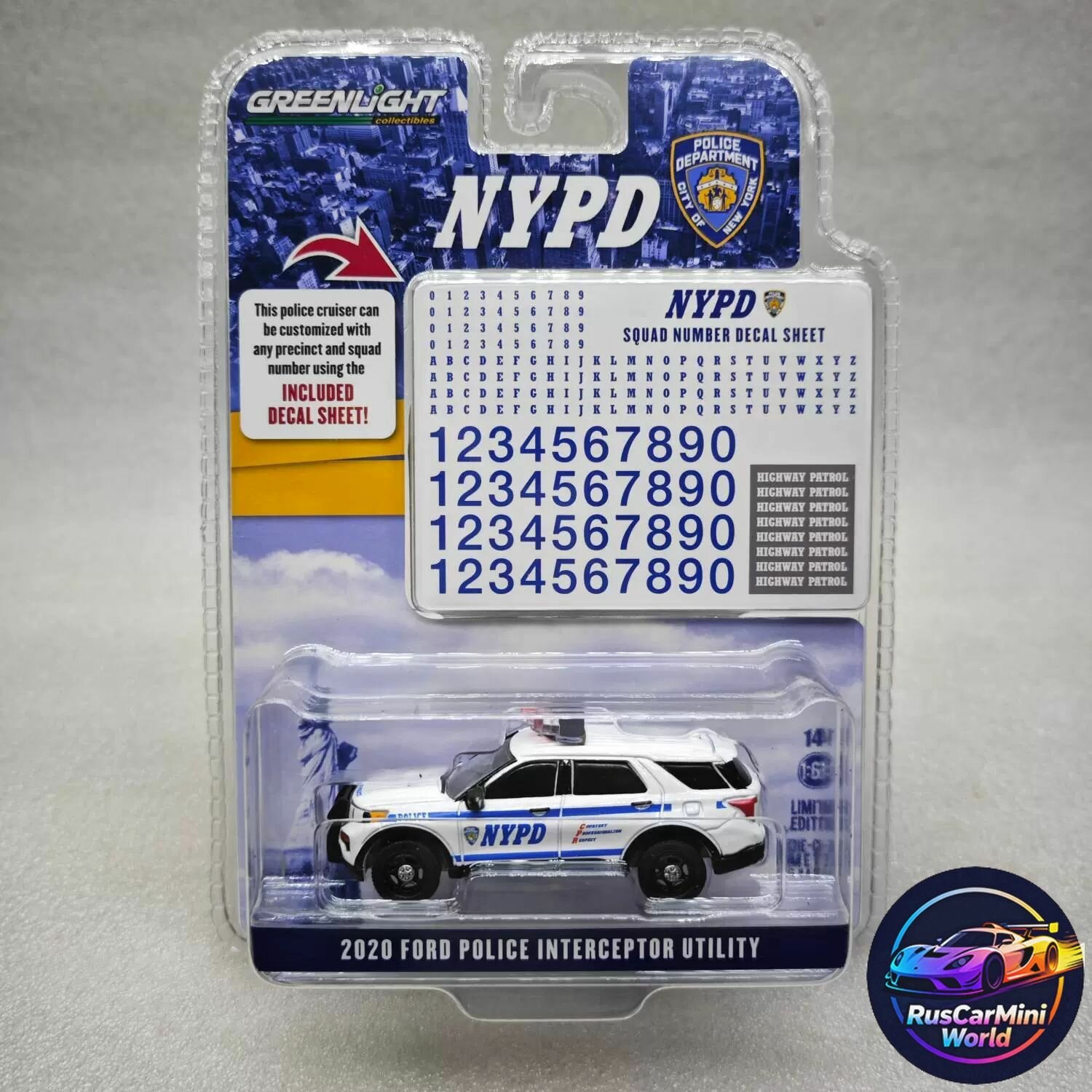 Машинка Green light 1/64 Alloy car model 2019 Dodge Durango - New York City Police Department (NYPD)