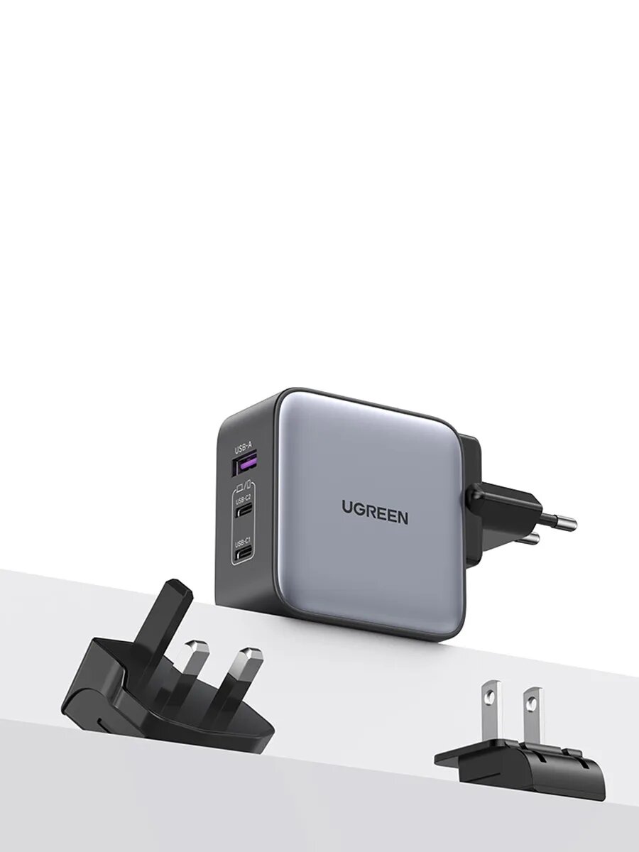 Зарядное устройство UGREEN CD296 EU, 65Вт, GaN, быстрая зарядка, 3.3-21 В