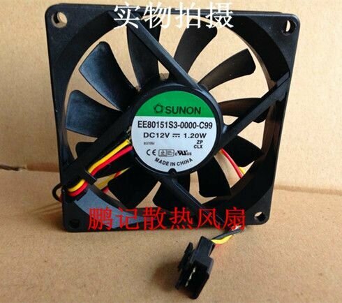 SUNON 8015 12V 1.2W 3-проводной EE80151s3-0000-c99 большой экран бесшумный вентилятор