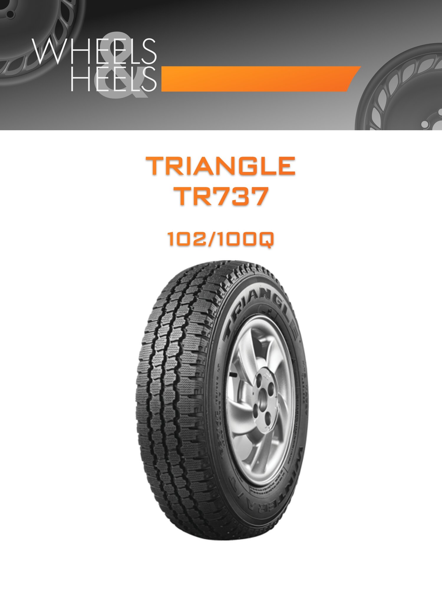 Шина автомобильная Triangle TR737 185/0 R14 102/100Q WINTER, зимняя, универсальная