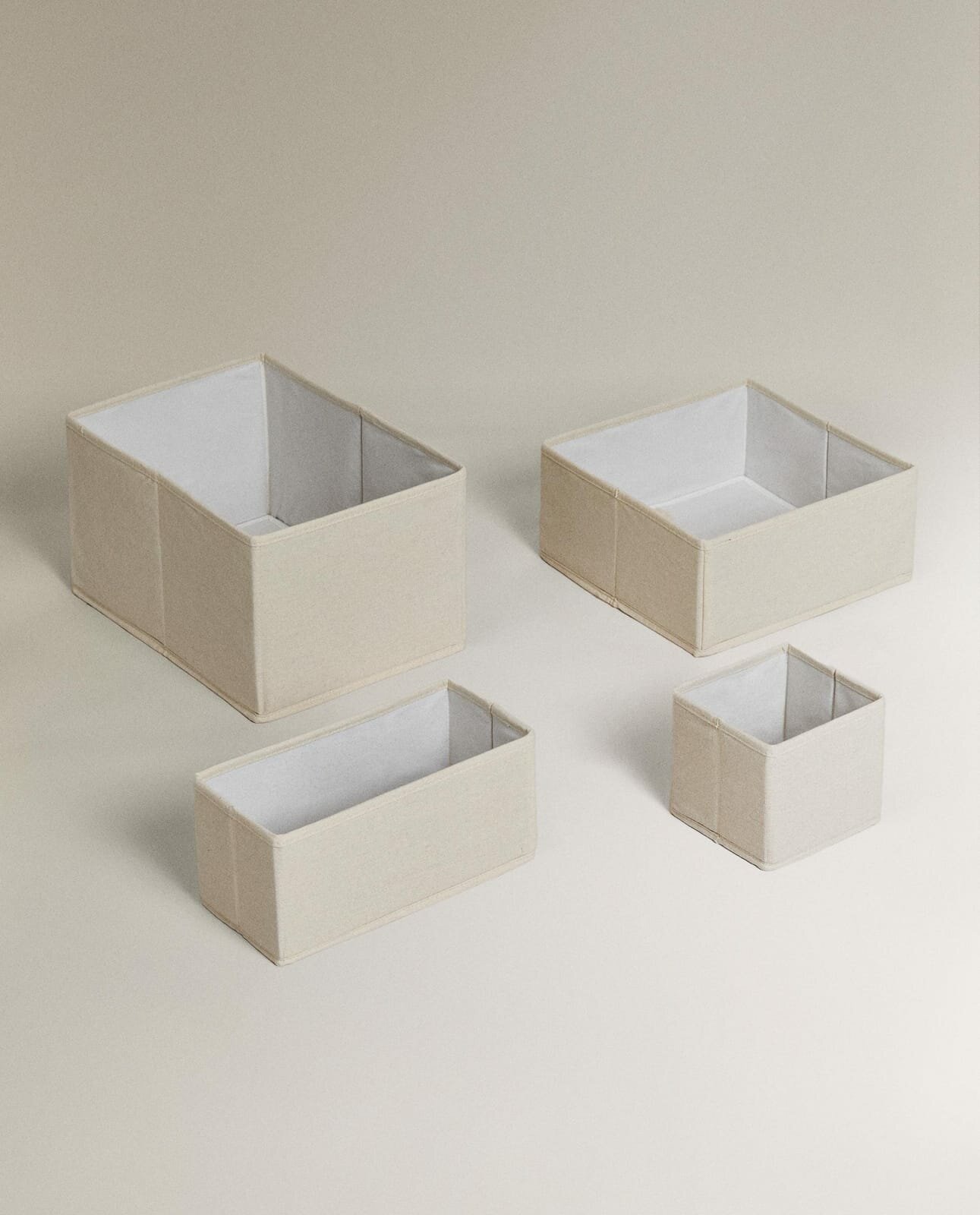 Коробка для хранения ZARA HOME складная хлопковая, светло-бежевый, 13 x 28 x 28 см 7295/099/052-3