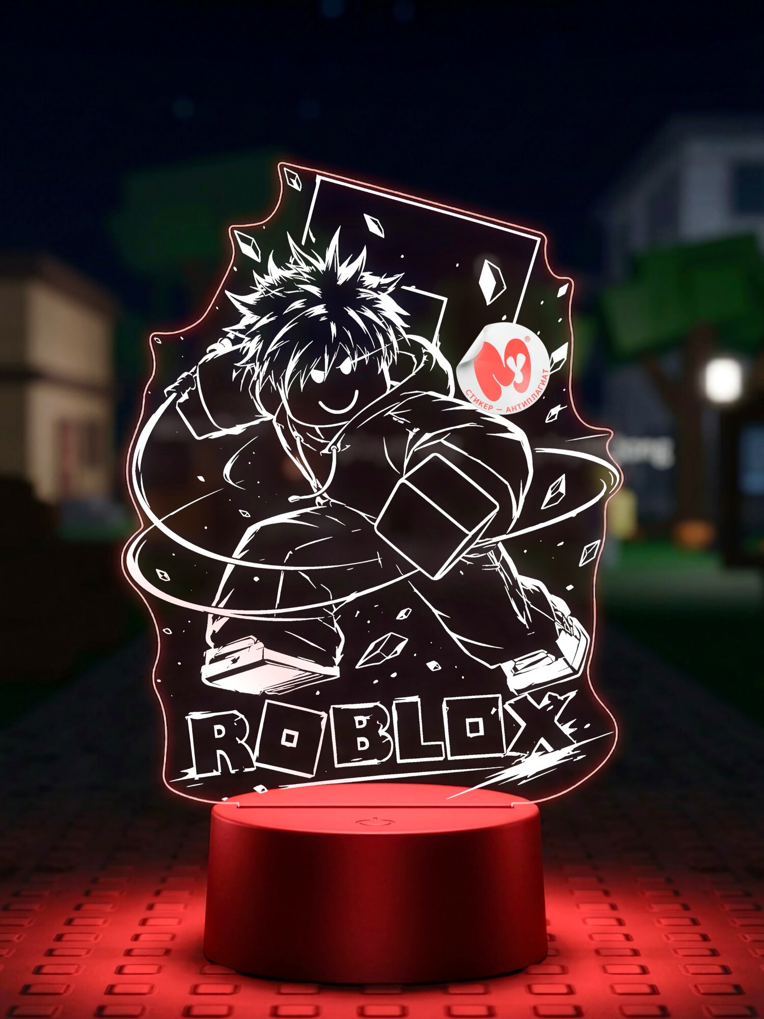 Ночник Игра Роблокс - Roblox. Подарок геймеру — декор для игровой комнаты с символикой популярных игр