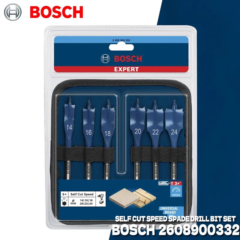 BOSCH 2608900332 Эксперт Self Cut Speed Комплект сверл высокой скорости самокроя, 6 шт.