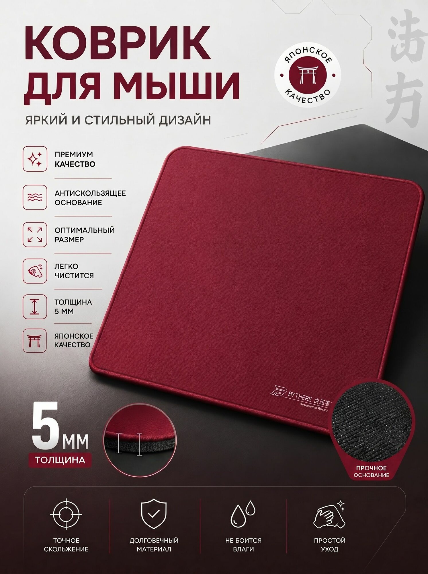 Игровой коврик BYTHERE 490x420 киберспортивный speed touch control 5 mm