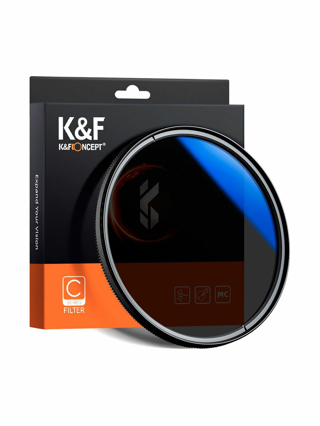Светофильтр K&F Concept KU12 Classic Series HMC CPL, Blue Coated, 82 мм