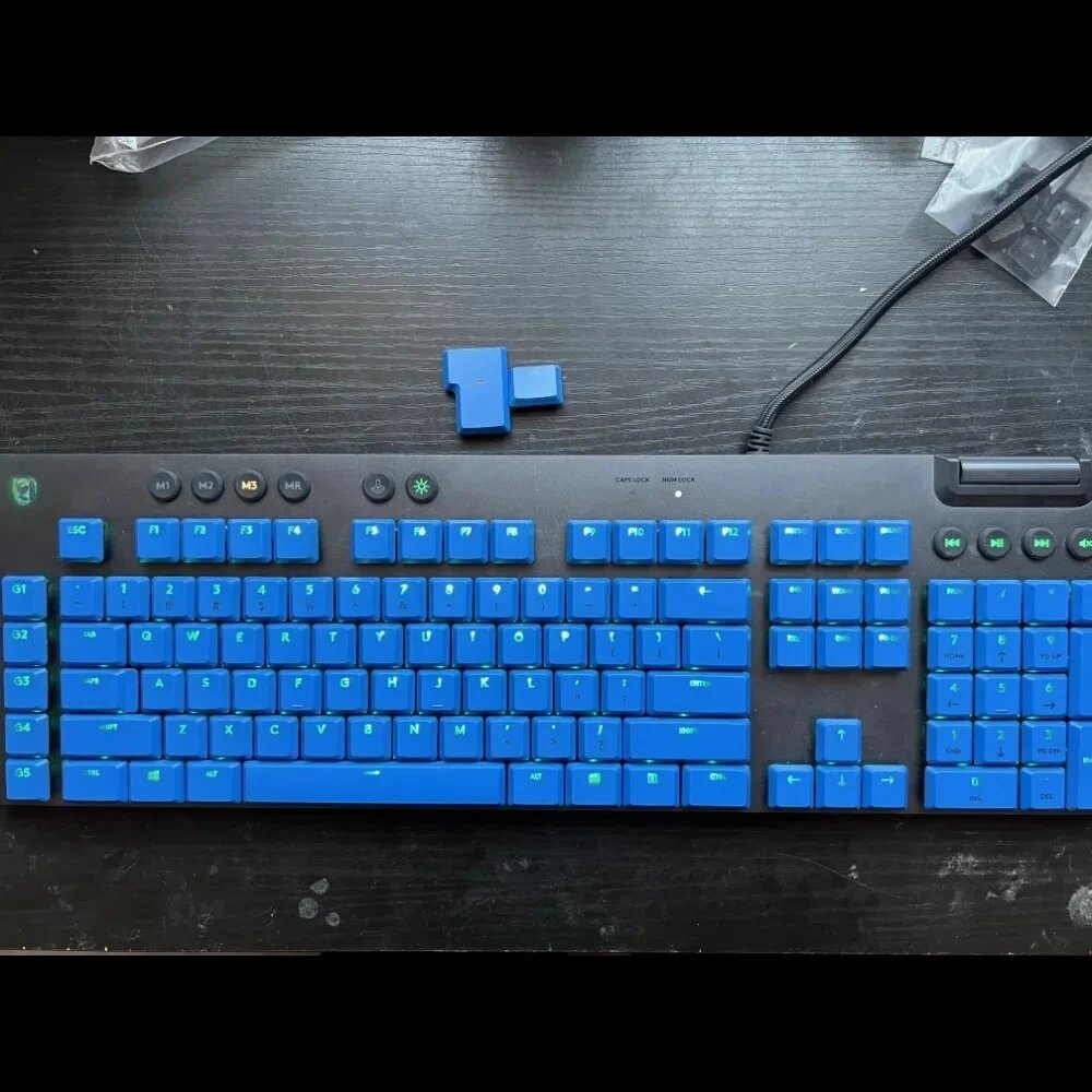 Сменные колпачки Logitech G815, G915 111 key blue keycap