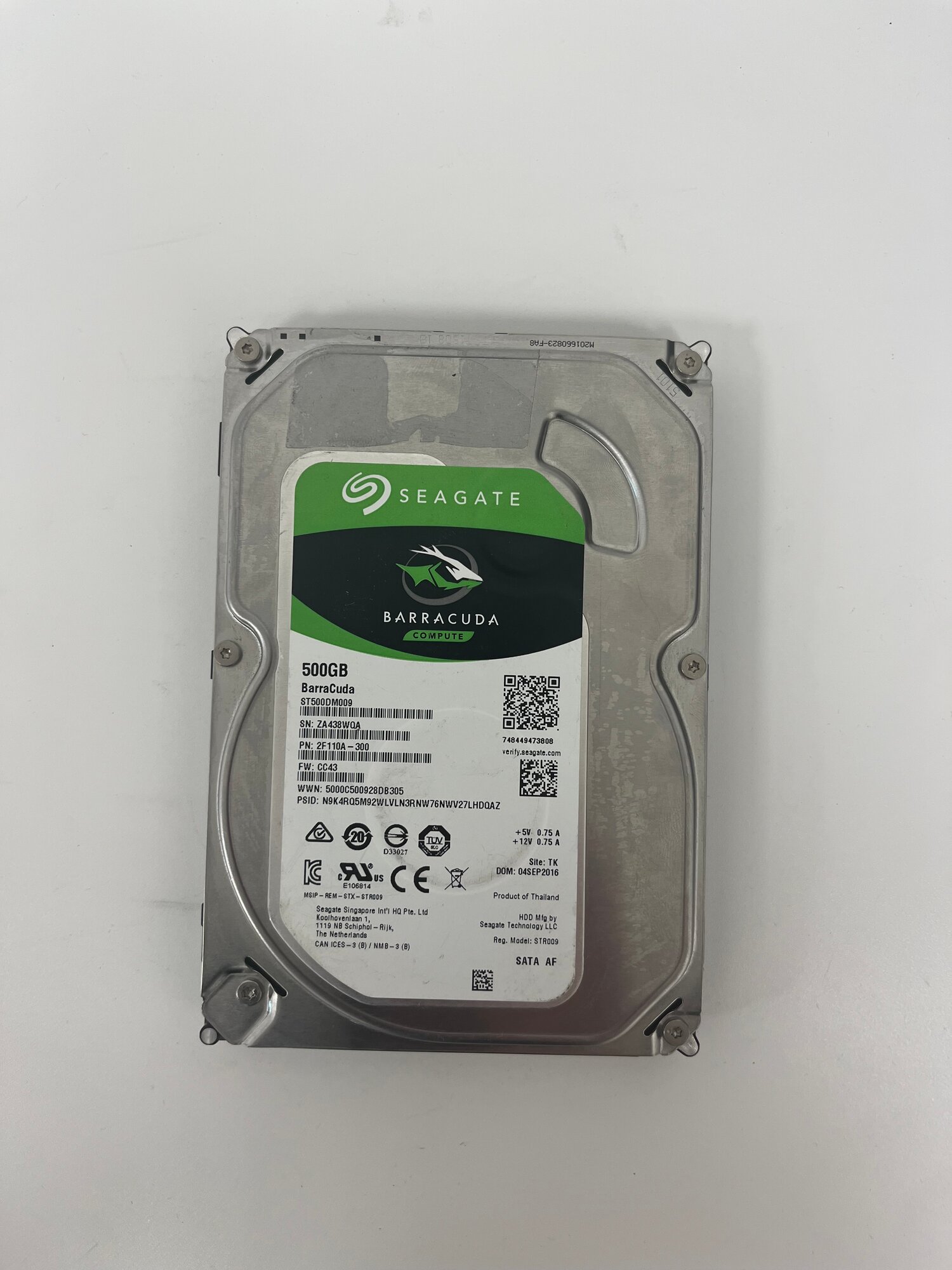 Внутренний жесткий диск Seagate BarraCuda Compute объемом 500 ГБ