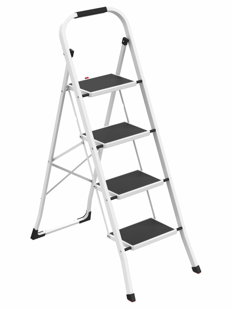 Стремянка Zalger SCALA 4 белая (100-4)