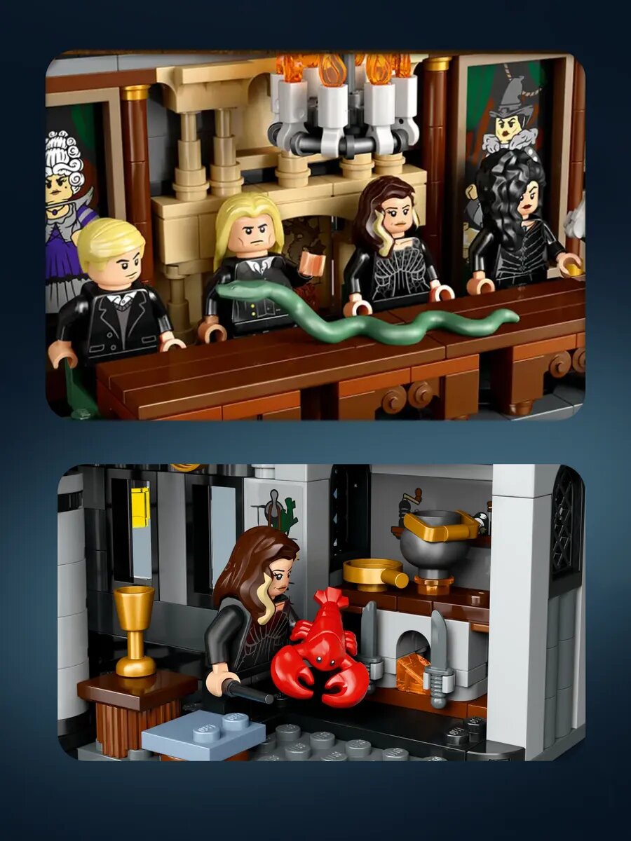 Конструктор "Поместье Малфоев" Disney Harry Potter, 1601 деталей, пластик, черный — фото 1
