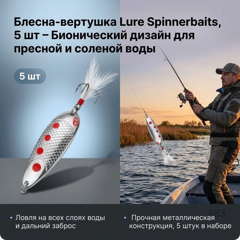 Приманки-спиннербейты, полностью водный слой