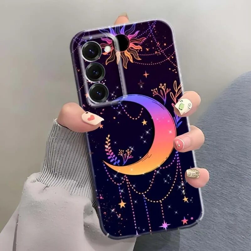 Чехол-накладка Purple Moon Butterfly для Samsung Galaxy A04 A05 A06 A11 A16 A21S A22 A25 A33 A35 A56 A73, жесткая пленка-защита