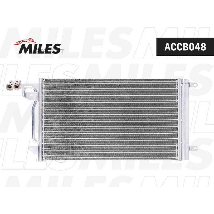 Радиатор кондиционера (паяный) VAG A1 / FABIA/RAPID / POLO 1.2T-1.4T/1.6TD 09- ACCB048 от официального дистрибьютора, MILES, артикул ACCB048