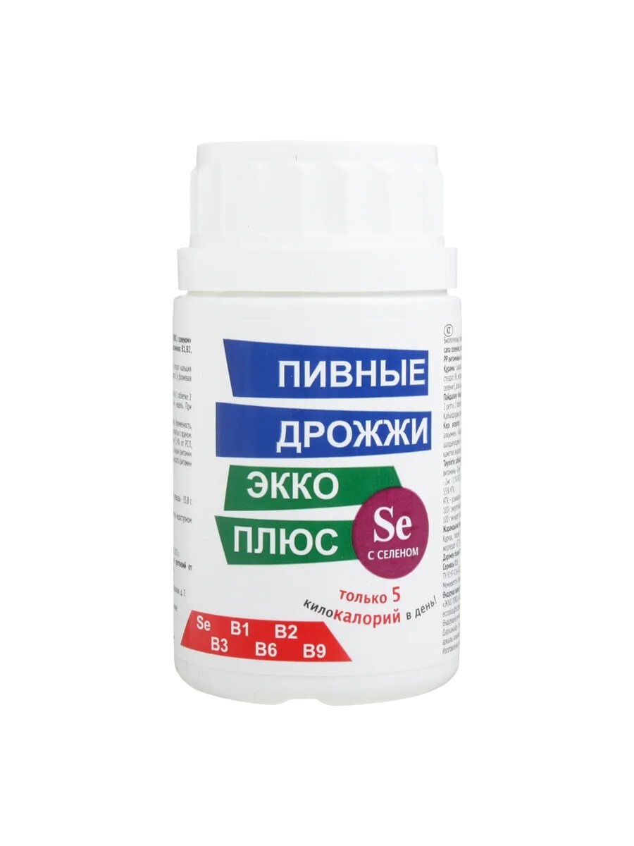 Дрожжи пивные Экко Плюс с селеном таблетки массой 450 мг 100 шт
