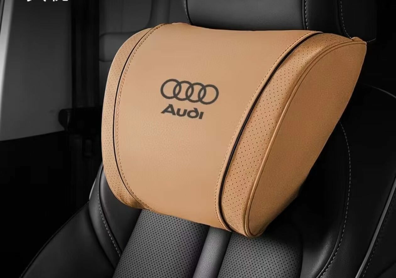 Подушка автомобильная На подголовник, Экокожа, 1 шт. Модель: AUDI