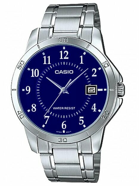 Наручные часы CASIO Collection, серебристый/синий — фото 1