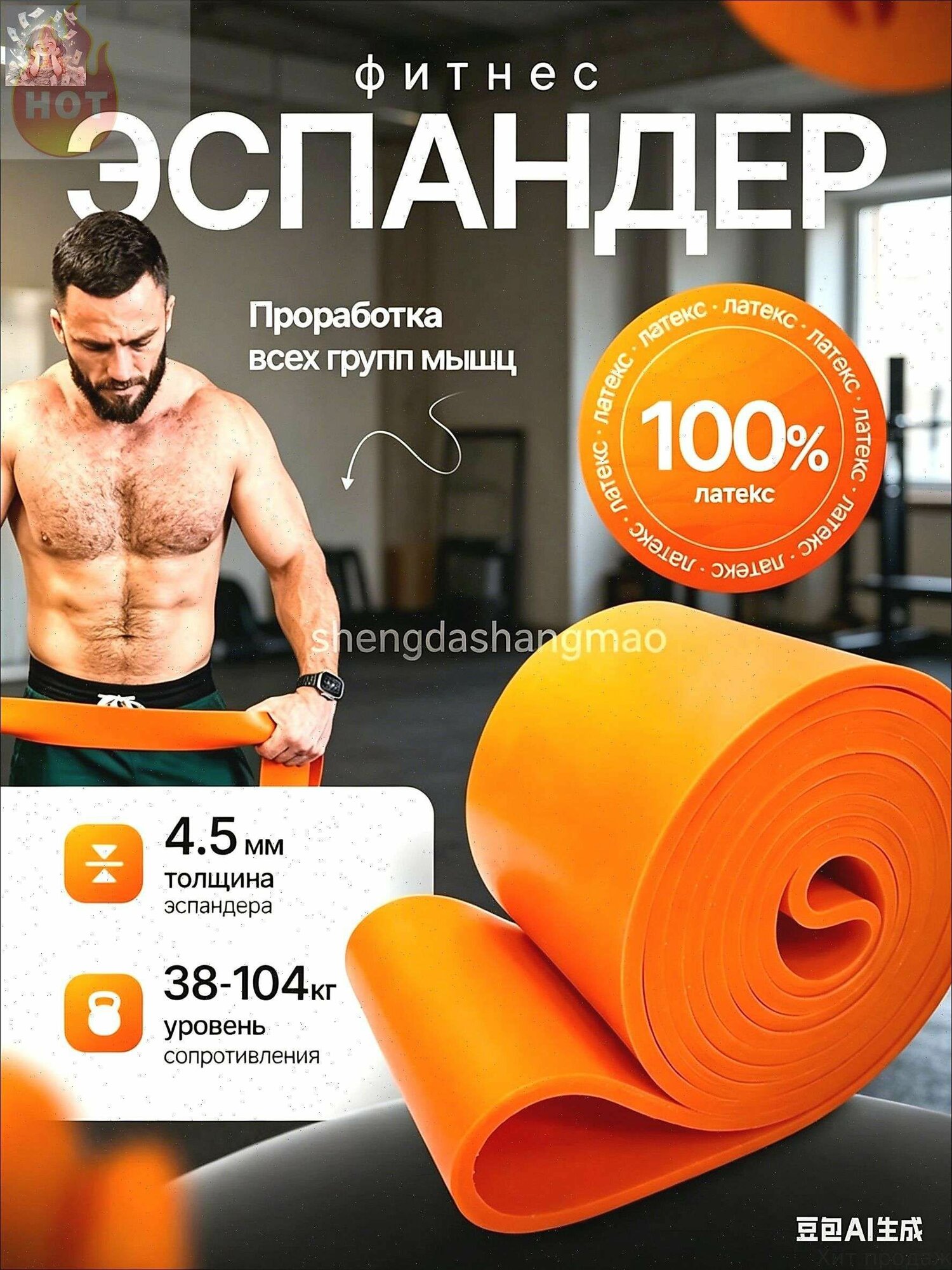 Резинки для фитнеса, набор из 17 штук, Резинка для подтягивания на турник, Эспандер ленточный 20260506666