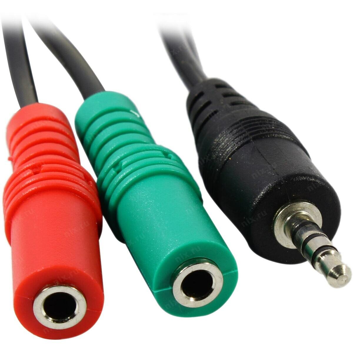 Cablexpert CCA-417 Кабель-переходник 4-pin Jack3.5-M -- 2xJack3.5-F 0.2м — фото 1