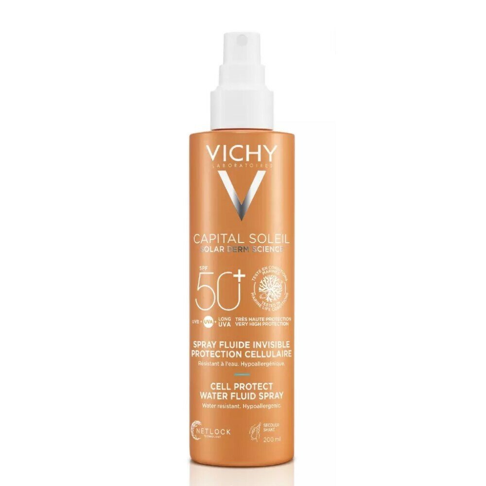 Vichy спрей-флюид солнцезащитный легкий "CELL PROTECT" SPF 50+, 200 мл