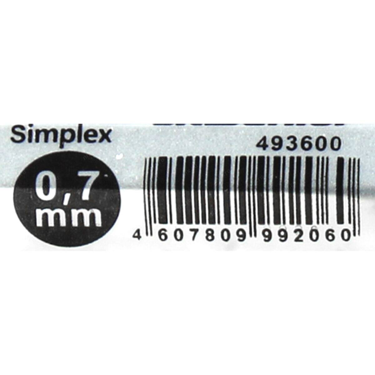 Silwerhof Simplex 493600 Ручка шариковая одноразовая, в прозрачном корпусе, синяя (цена за 1шт, в уп-ке 50шт) — фото 1