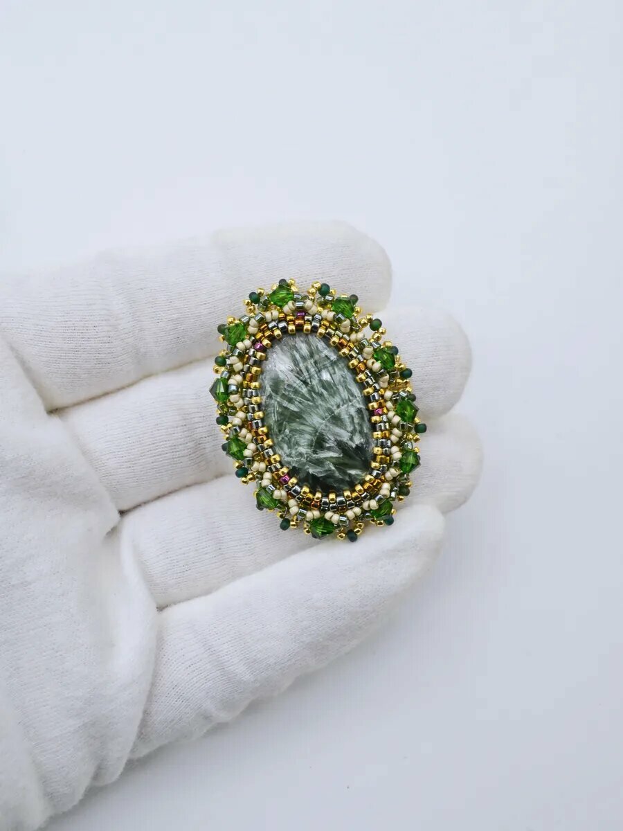 Брошь, кристалл, кристаллы Swarovski