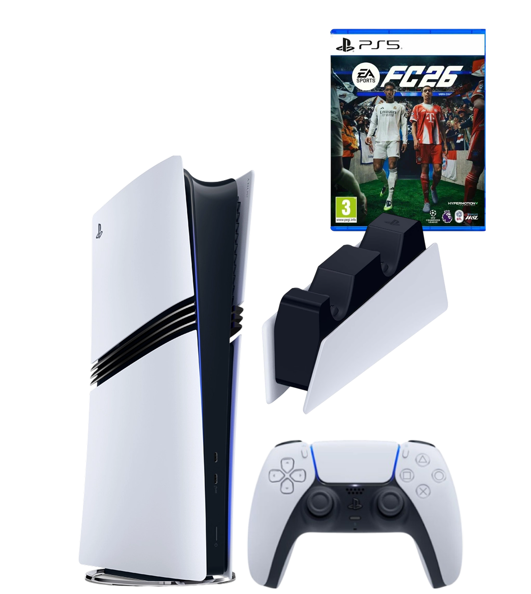 Игровая приставка PlayStation 5 Pro + игра FC26 + станция зарядки