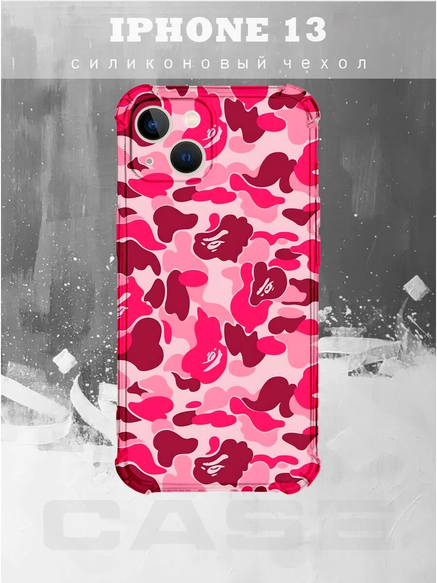 Чехол на IPHONE 13 с принтом bape